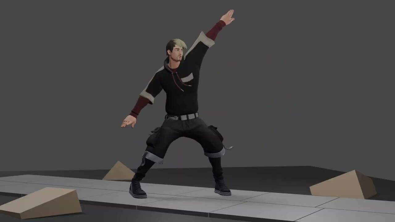 ArtStation - TLA 3D [Fan Art]: Animation: 540 Kick