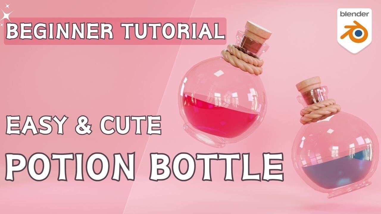 ArtStation - Create Easy Potion Bottle / Blender Beginner 3D Tutorial
