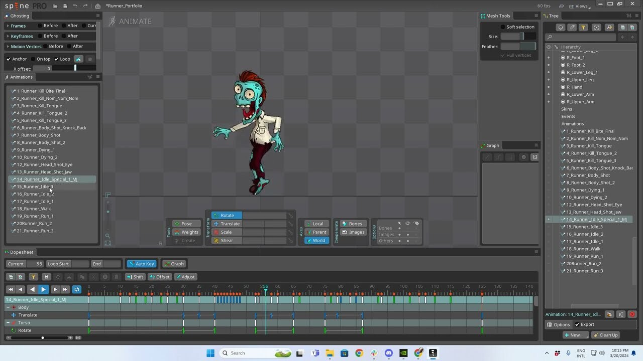 ArtStation - Spine 2D Zombie Runner