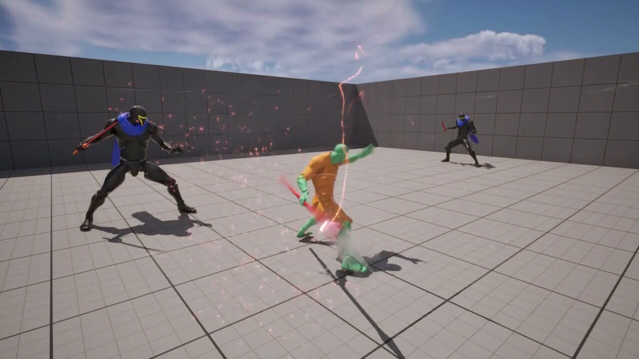 ArtStation - Fighting in games. Prototyping on animation packs