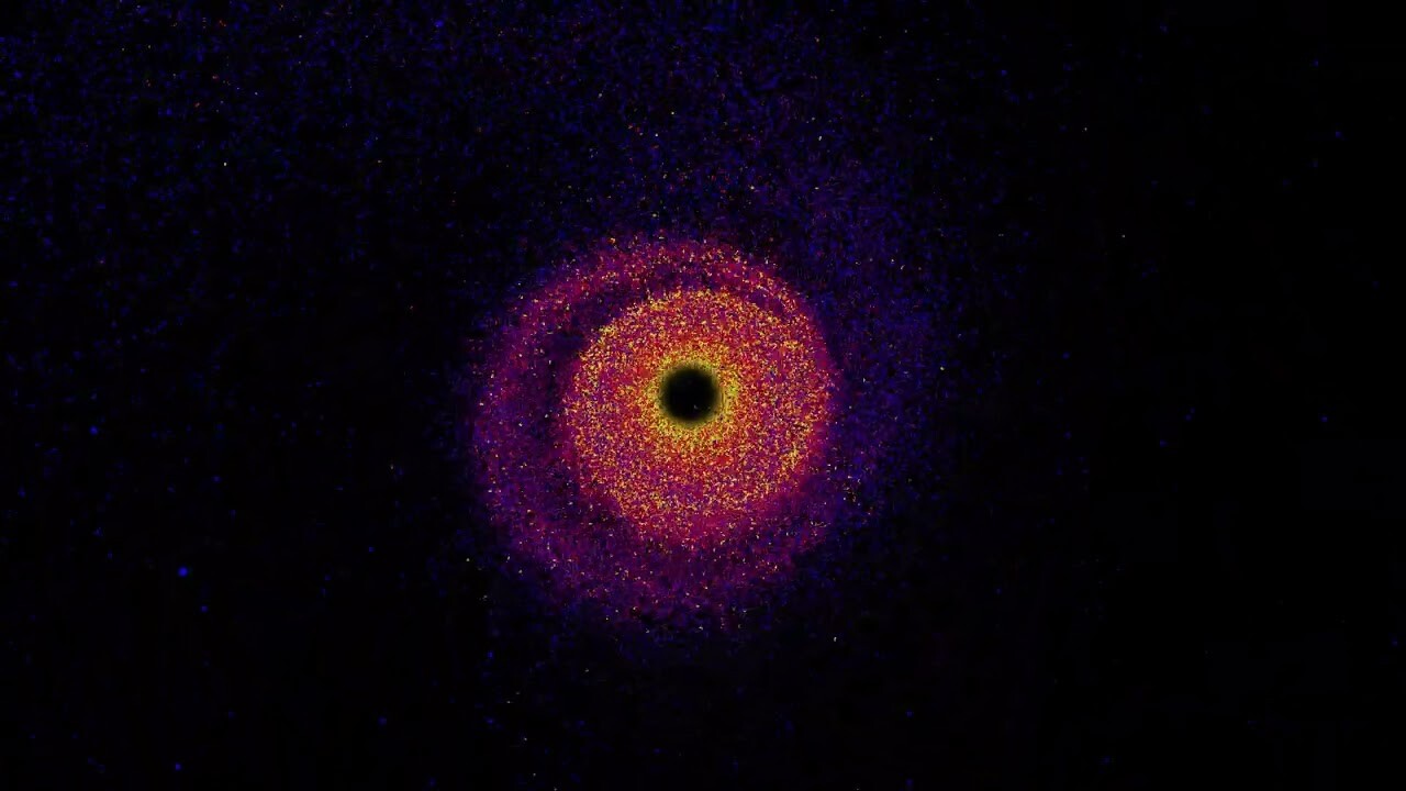 ArtStation - Black Hole Accretion Disk Formation Simulations | SpaceSim