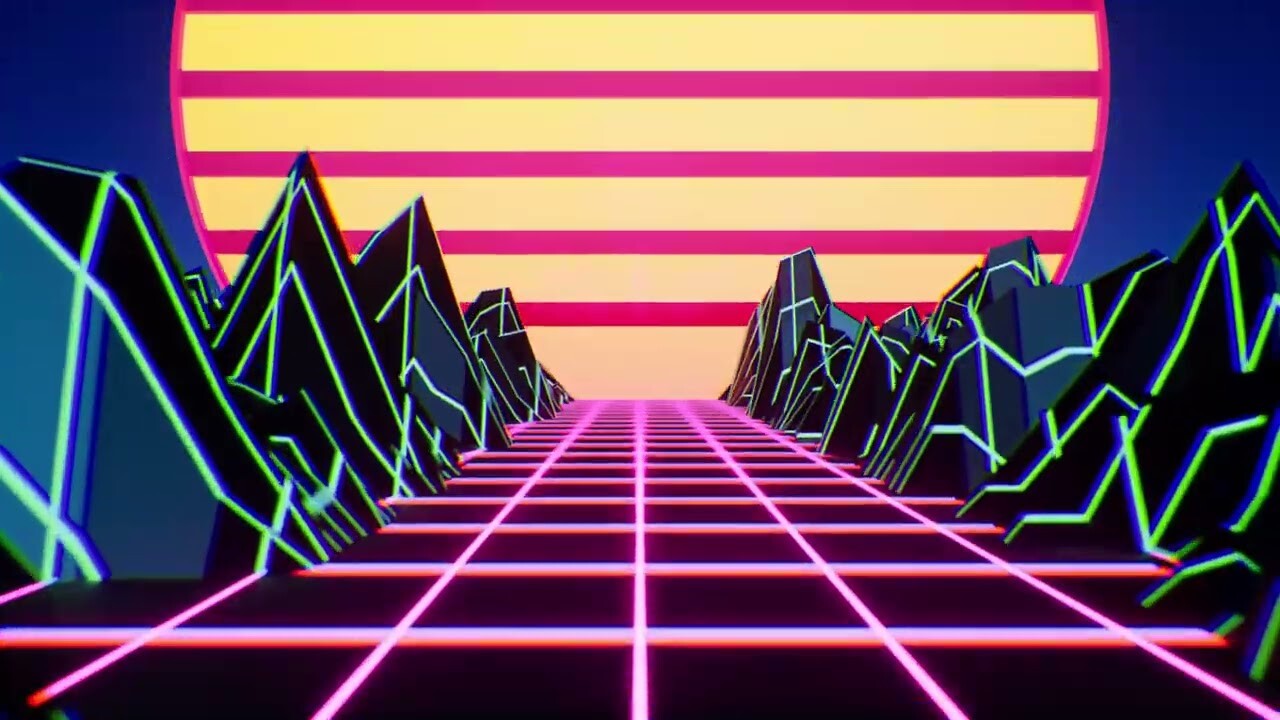 ArtStation - Background animated Retrowave