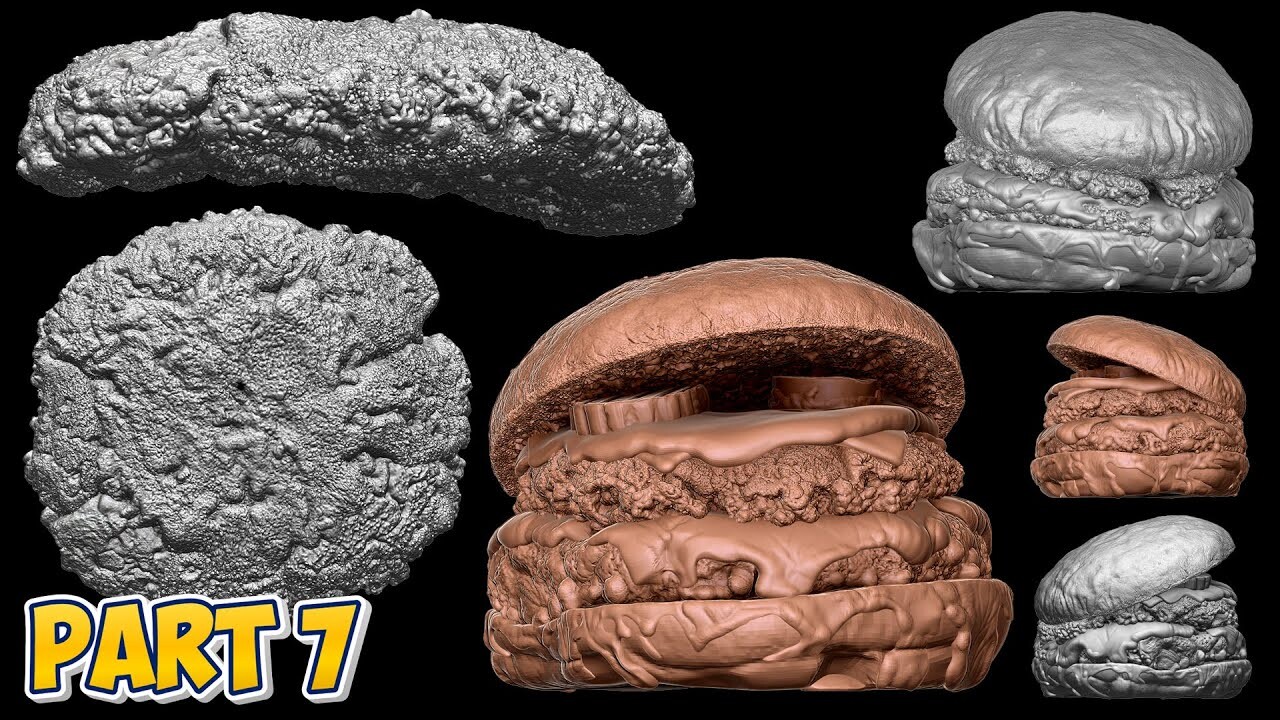 ArtStation - How to model, texture and render a cheeseburger - Part 7/22