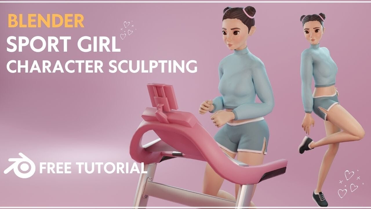 ArtStation - Blender Character Modeling / Sport Girl / Free Tutorial