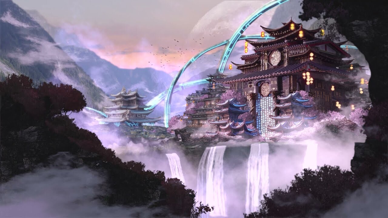 ArtStation - Yue: The Moon City | Digital Matte Painting