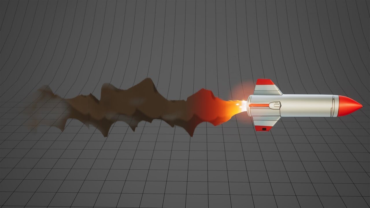 ArtStation - Stylized Rocket Trail in UE5 Niagara | For Patreon