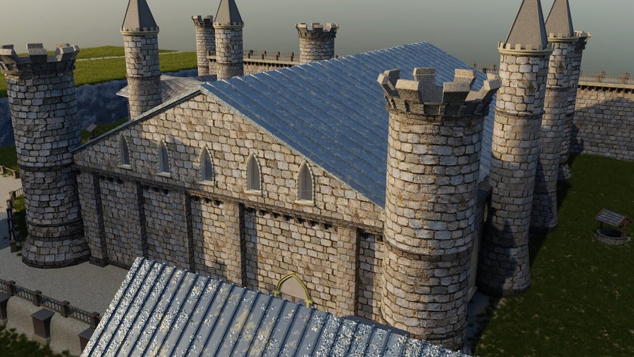 Binary Drawing - Castle