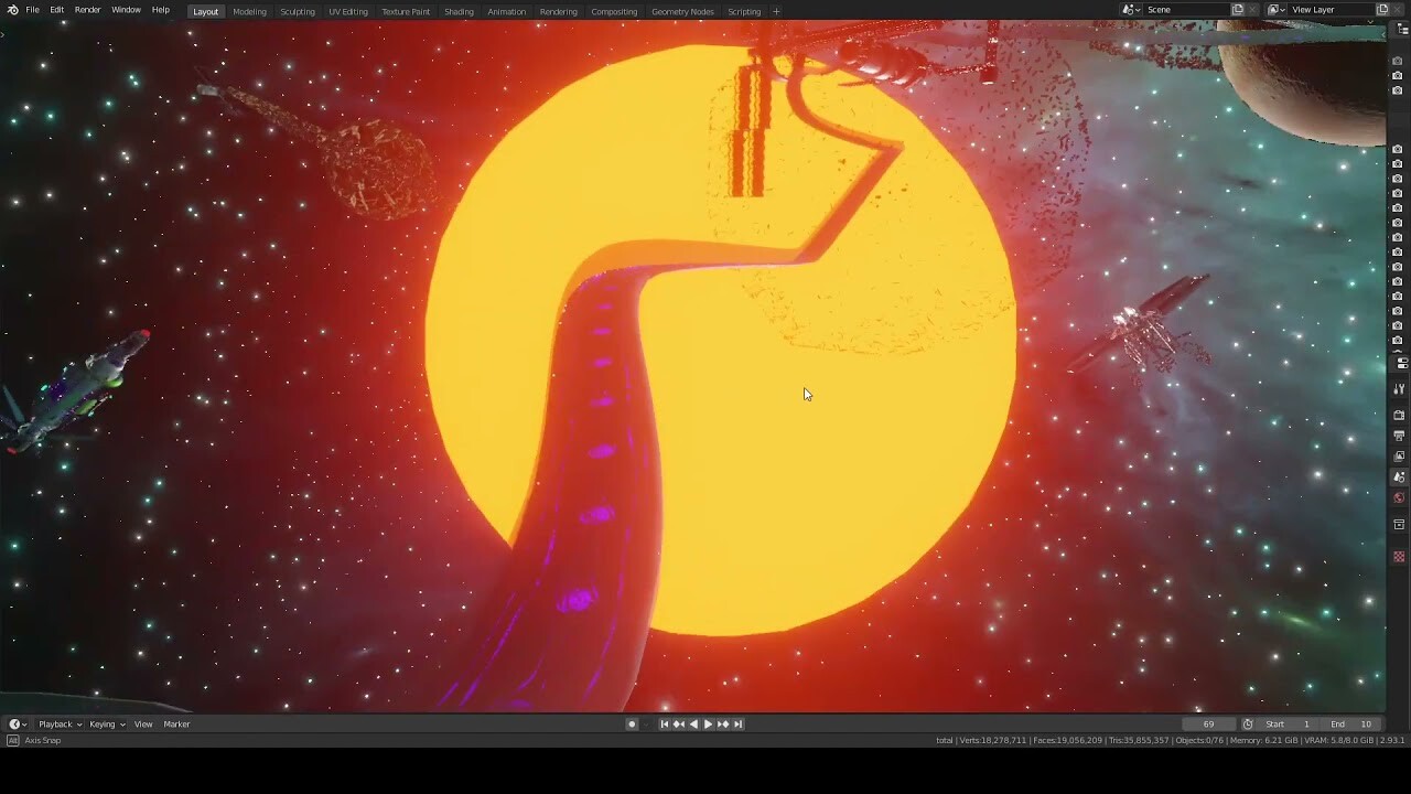 ArtStation - Blender Space Track Render