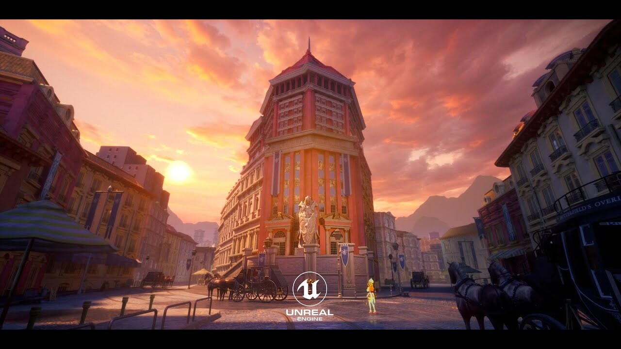 ArtStation - ue5 stylized city scene