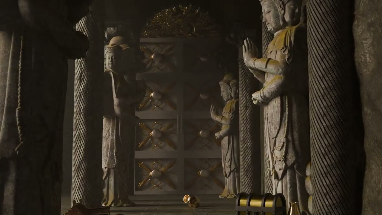 ArtStation - Timeless Majesty: Ancient Temple Model in 3D Animation