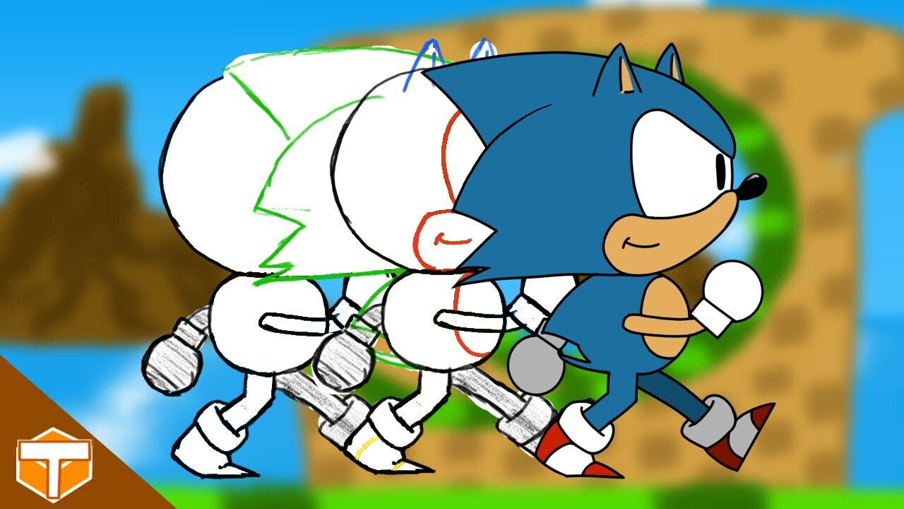 ArtStation - Sonic The Hedgehog Walk Cycle | 2D Animation