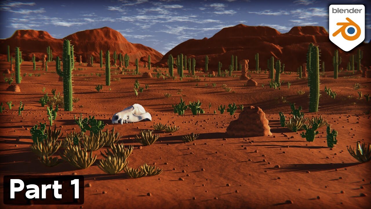 ArtStation - Stylized Desert Environment 🏜️ (Blender Tutorial)