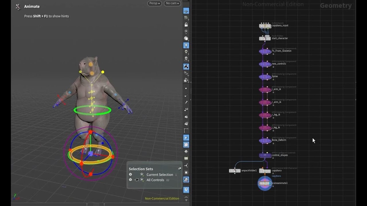 ArtStation - Houdini 20 APEX basic rig setup