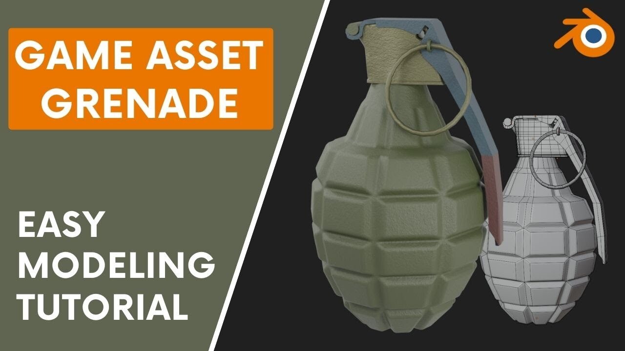 ArtStation - Blender Game Asset Modeling / Hand Grenade / Free Tutorial