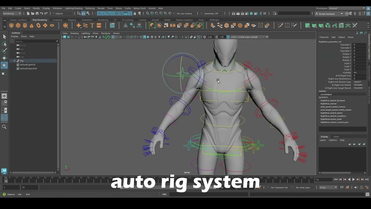 ArtStation - auto rig maya plug in