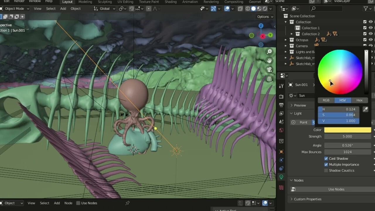 ArtStation - OCTOPUS SCENE.