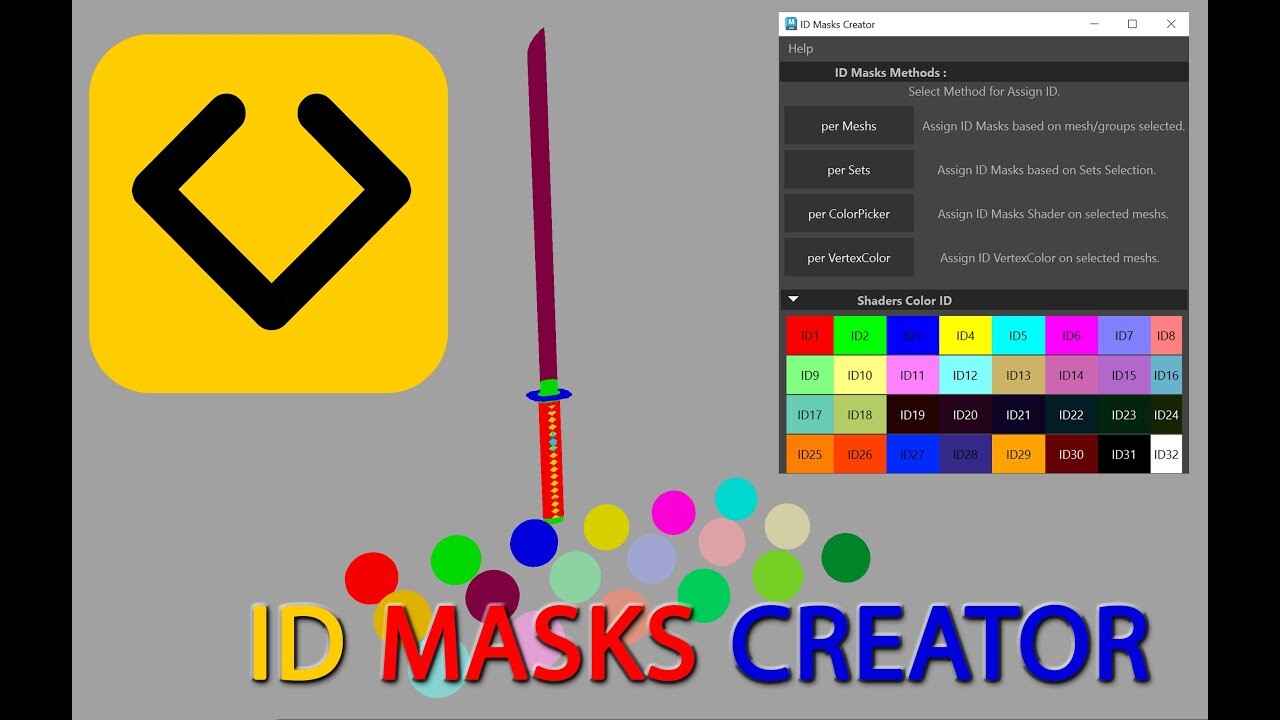 ArtStation - IDs Masks Creator - 3D Scripting Tool ( for Maya )