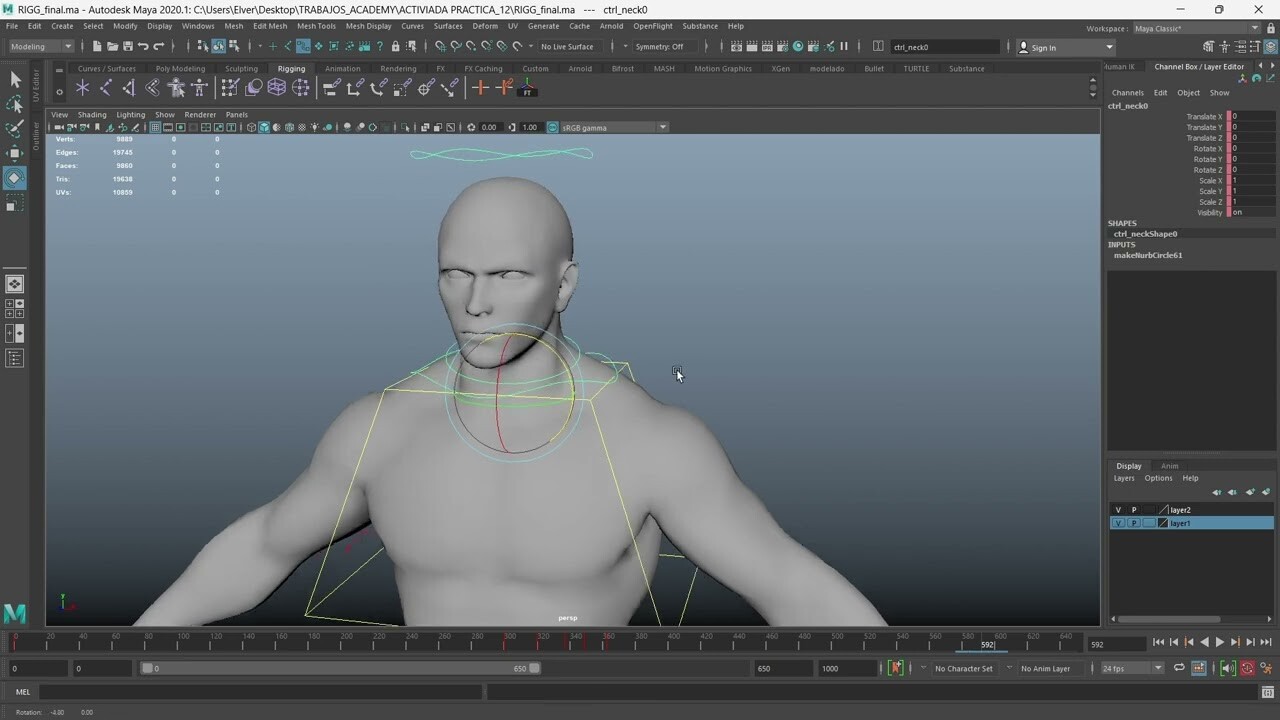 ArtStation - playblast probando rig