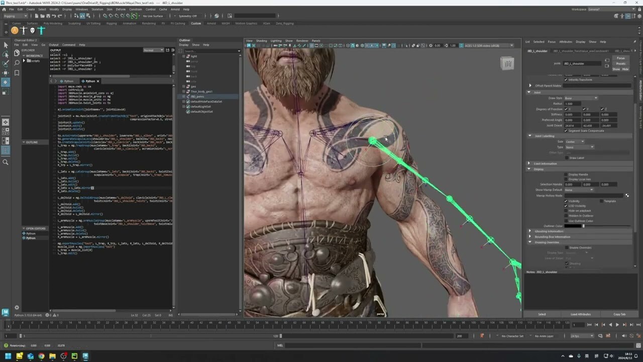 ArtStation - joint based muscle deformation system