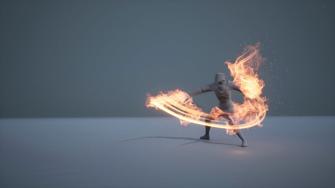 ArtStation - UE | Fire Fighter - Flame Sword with Trail [4K]