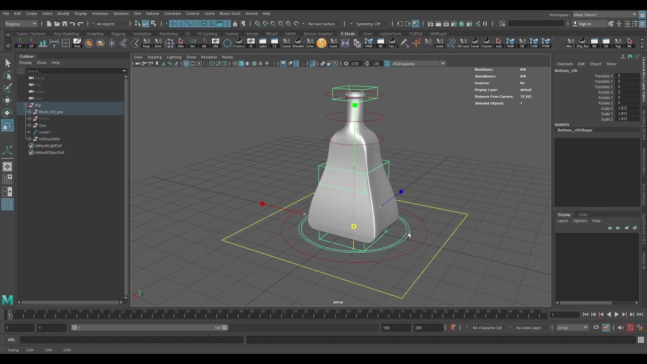ArtStation - Bottle Rig In Maya