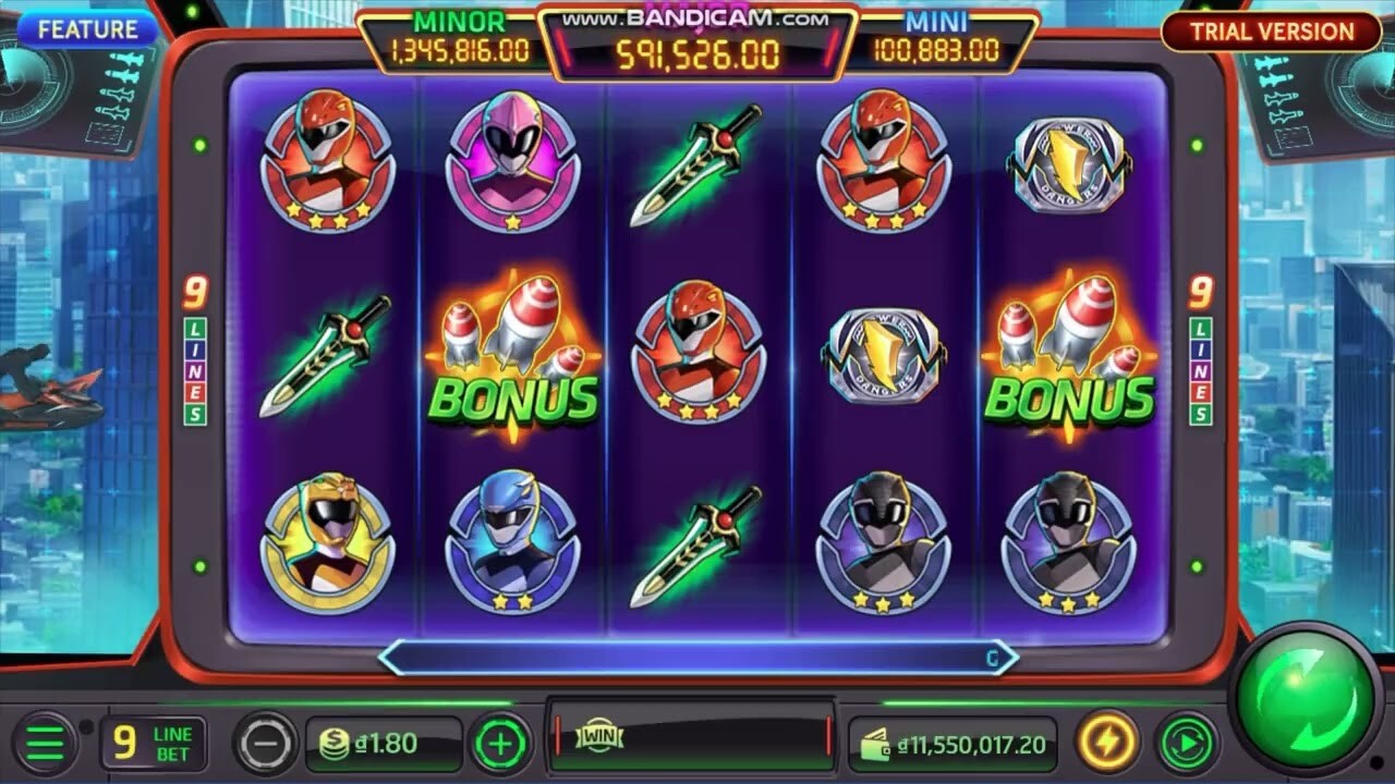 ArtStation - Game Slot Demo - Power Rangers - Spine Animation 2D