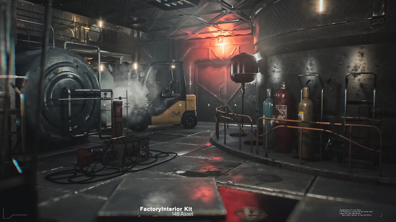ArtStation - Modular Factory interior kit