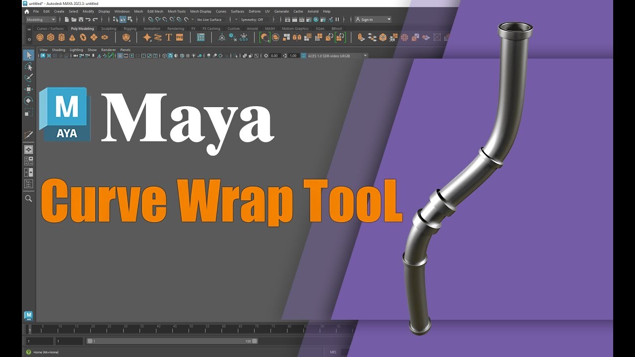 ArtStation - How to Use the Curve Wrap Tool in Maya