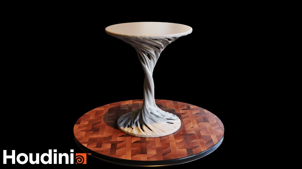 ArtStation - Tornado Table - Organic Design - made for CNC and 3D printed