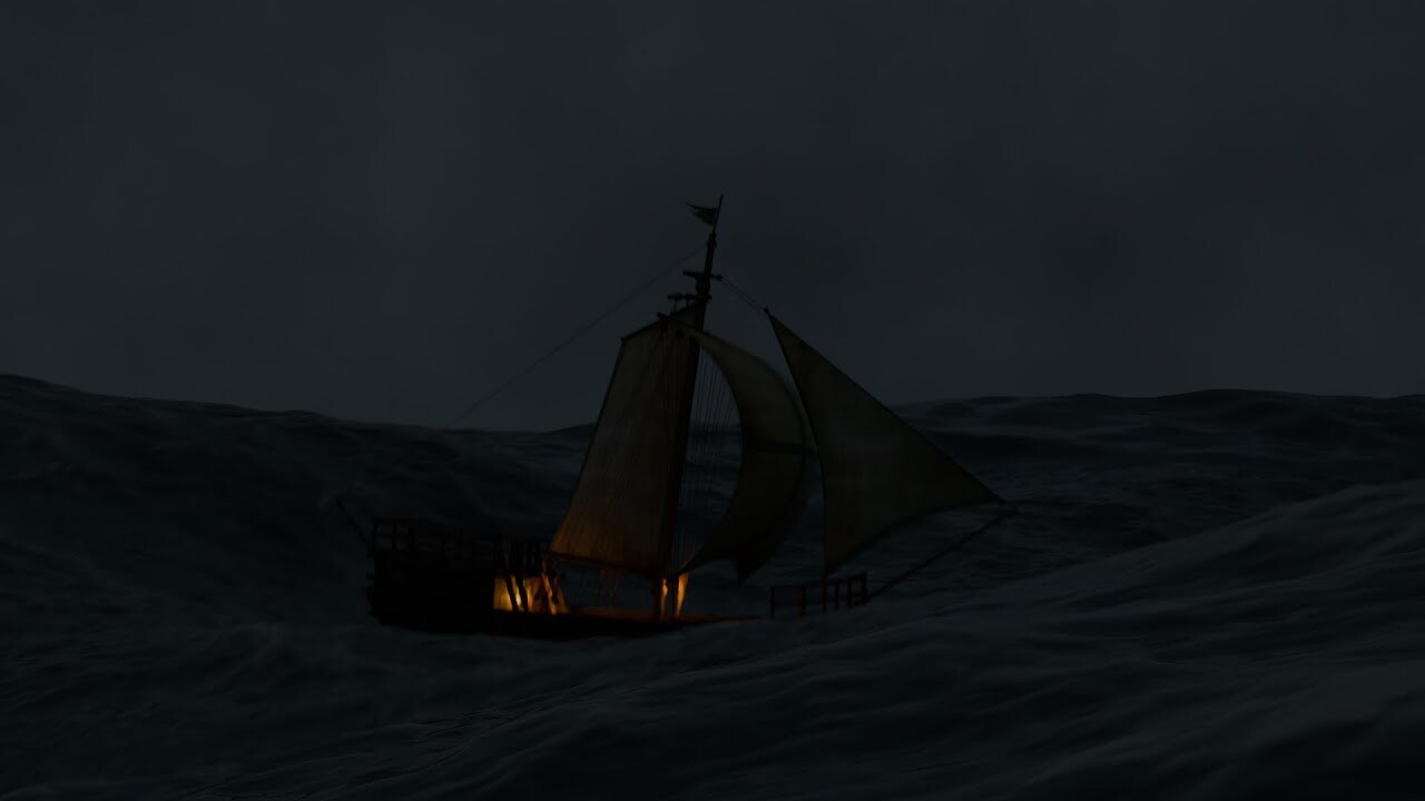 ArtStation - Ship Sailing Through a Storm | Blender Animation