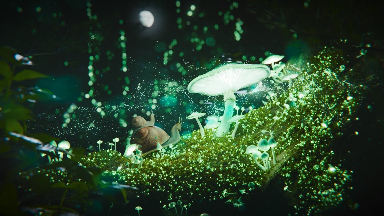 ArtStation - Glowing Mushrooms Animation