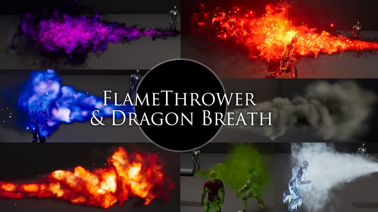 ArtStation - FlameThrower and Dragon Breath VFX