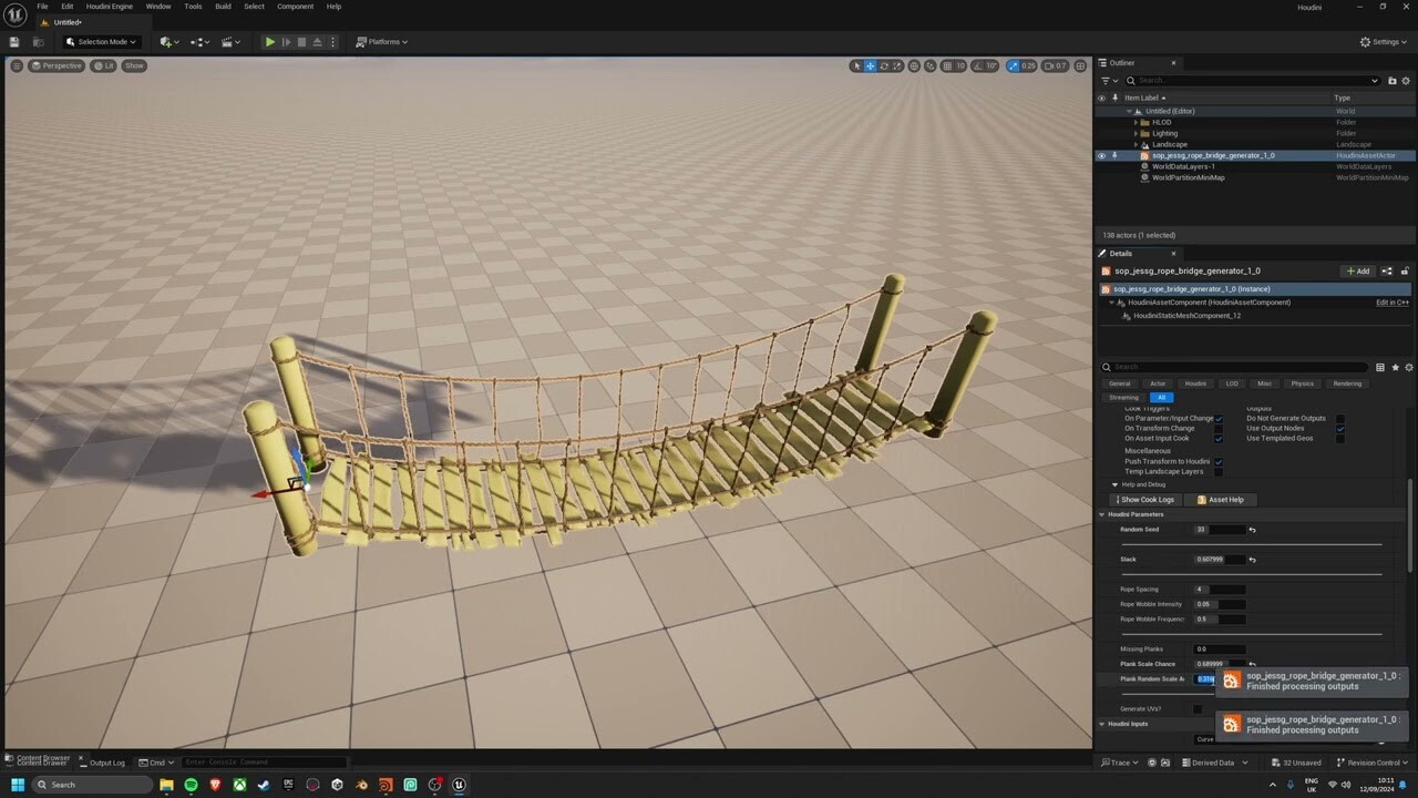 ArtStation - Houdini Rope Bridge Generator