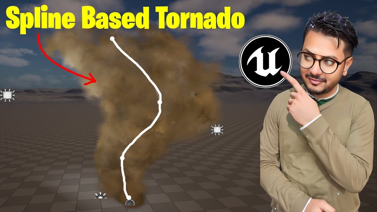 ArtStation - Spline based Tornado in Unreal Engine 5 Niagara Tutorial