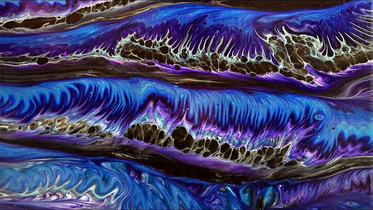 ArtStation - Ribbons of Light: Flowing Acrylic Pour Inspired by the ...