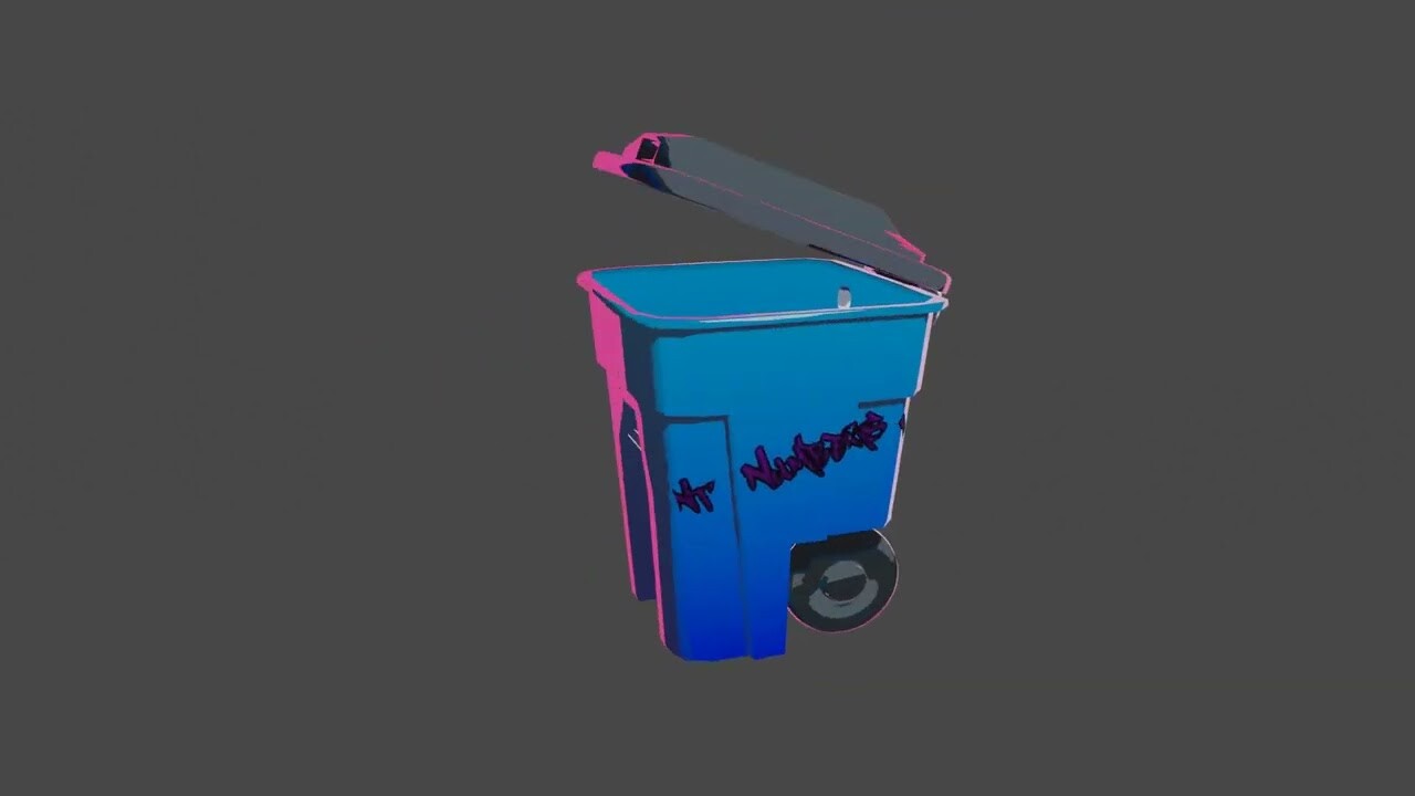 ArtStation - Futuristic Stylized Trash Can