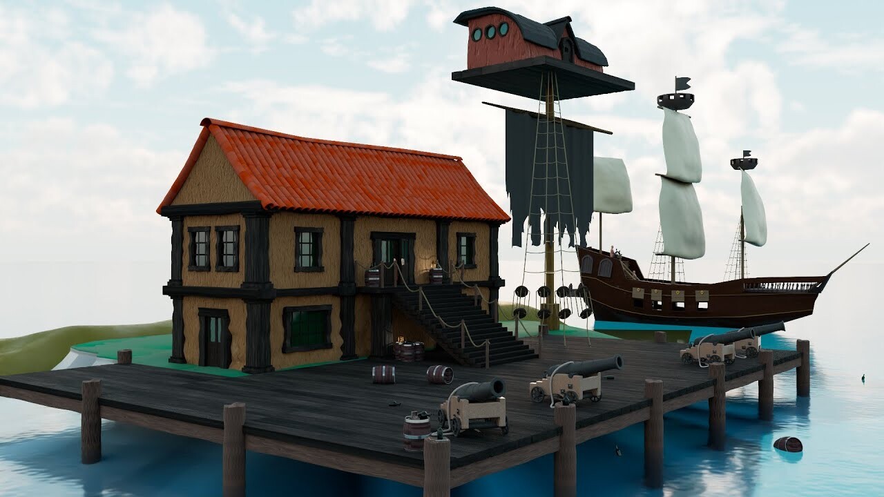 ArtStation - Introduction to 3D Modeling University Submission