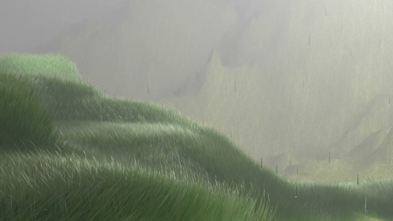 ArtStation - Rain Simulation on Grassland