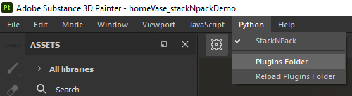 Phillip Jenné - Stack N Pack - Painter Plugin User Guide