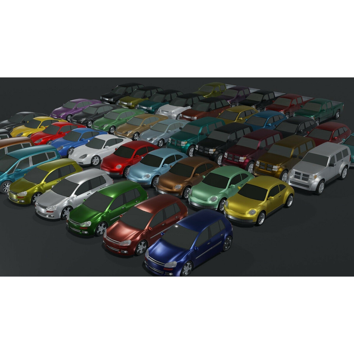 ArtStation - Generic Passenger Cars 3D Model Bundle