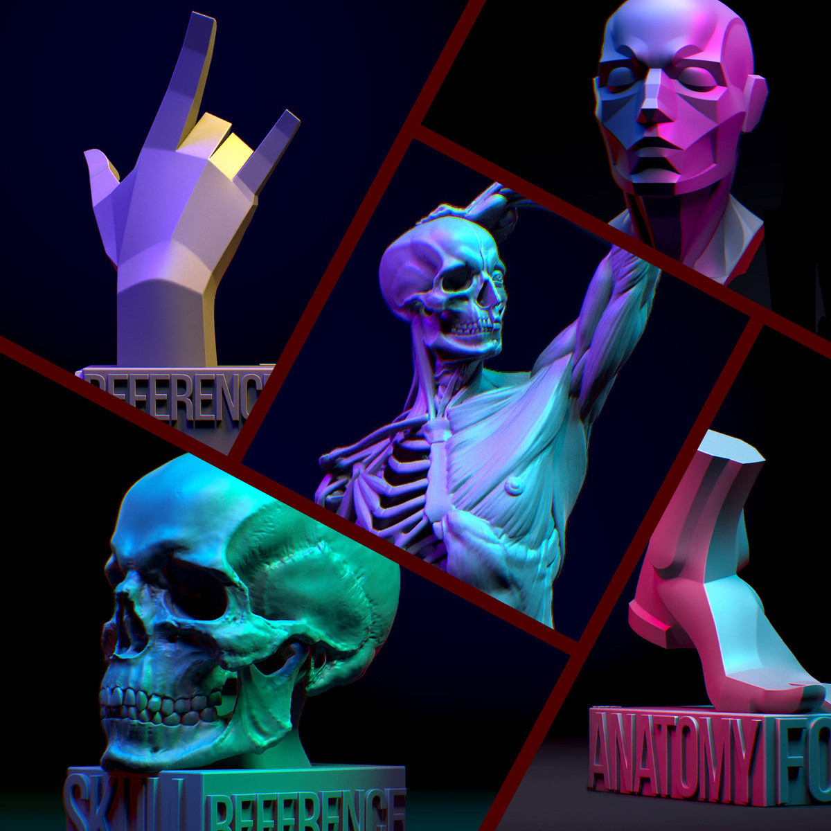 ArtStation - Anatomy manuals for artist. 3d Printing files. STL