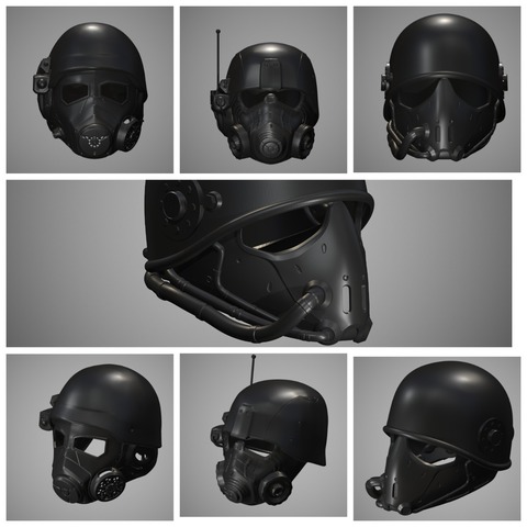 ArtStation - Printable Fallout Helmets STL