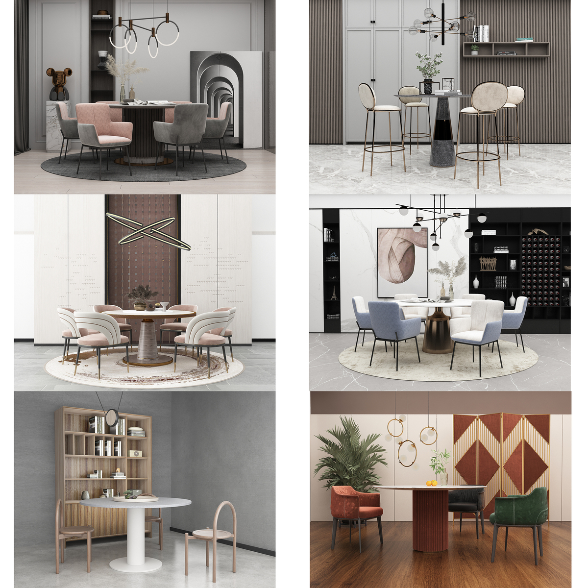 ArtStation - 6 Dining Rooms - Collection 05 ( Standard License )