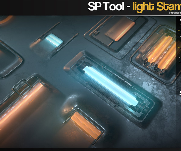 ArtStation - SPTools - Light Stamps Vol.1 | Brushes
