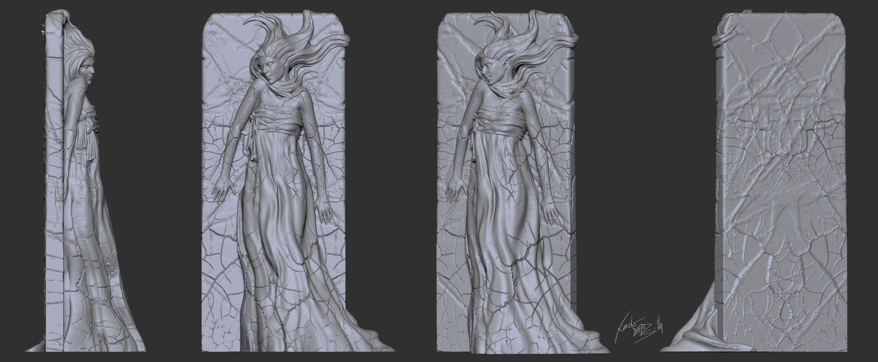 ArtStation - Plaster Girl Sculpture 3D Print files | Resources