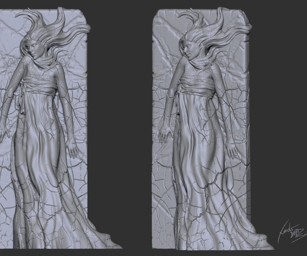 ArtStation - Plaster Girl Sculpture 3D Print files | Resources