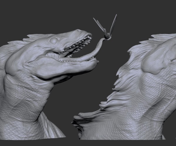 ArtStation - Raptor Dinosaur Bust 3D Print Sculpture | Resources