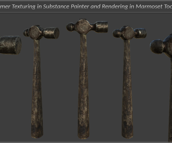 ArtStation - Blacksmith Hammer Texturing And Rendering | Tutorials