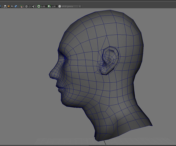 ArtStation - Head base and Mouth interior and Eyes with symmetrical UV ...