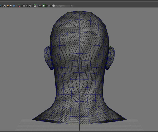 ArtStation - Head base and Mouth interior and Eyes with symmetrical UV ...